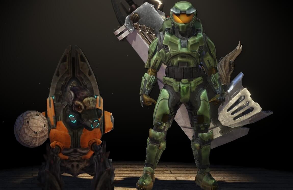 This mod brings Halo's Masterchief to Monster Hunter World