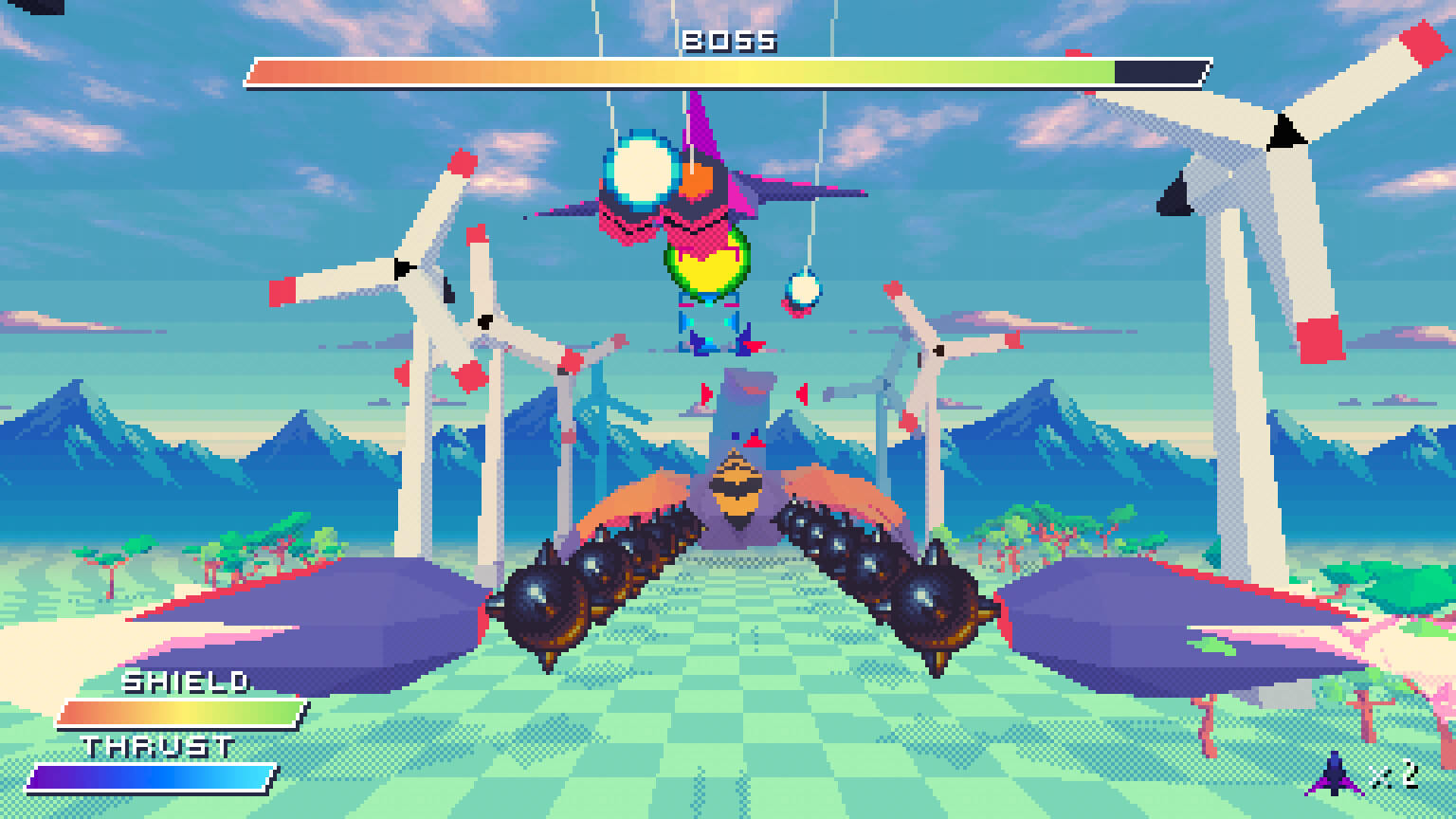 Ex-Zodiac is a low-poly 3D rail shooter, inspired by Star Fox SNES