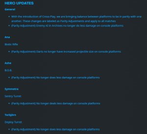 Overwatch June 22nd Patch released, enables cross-play between consoles ...