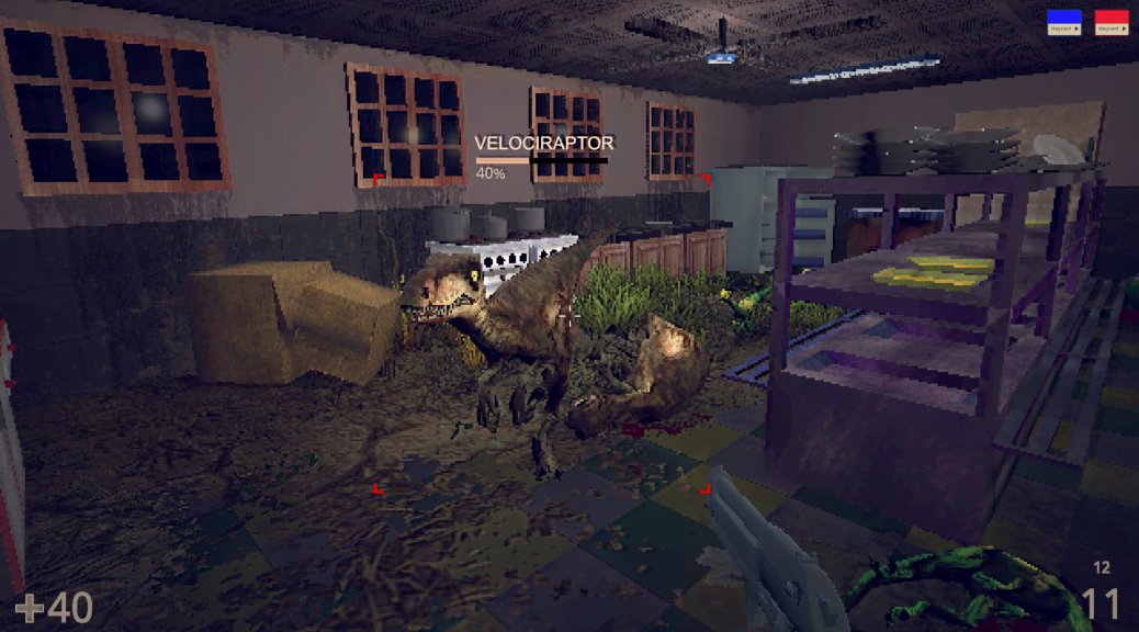 Dino Trauma is a PSX-style FPS, inspired by Doom, Quake & Dino Crisis