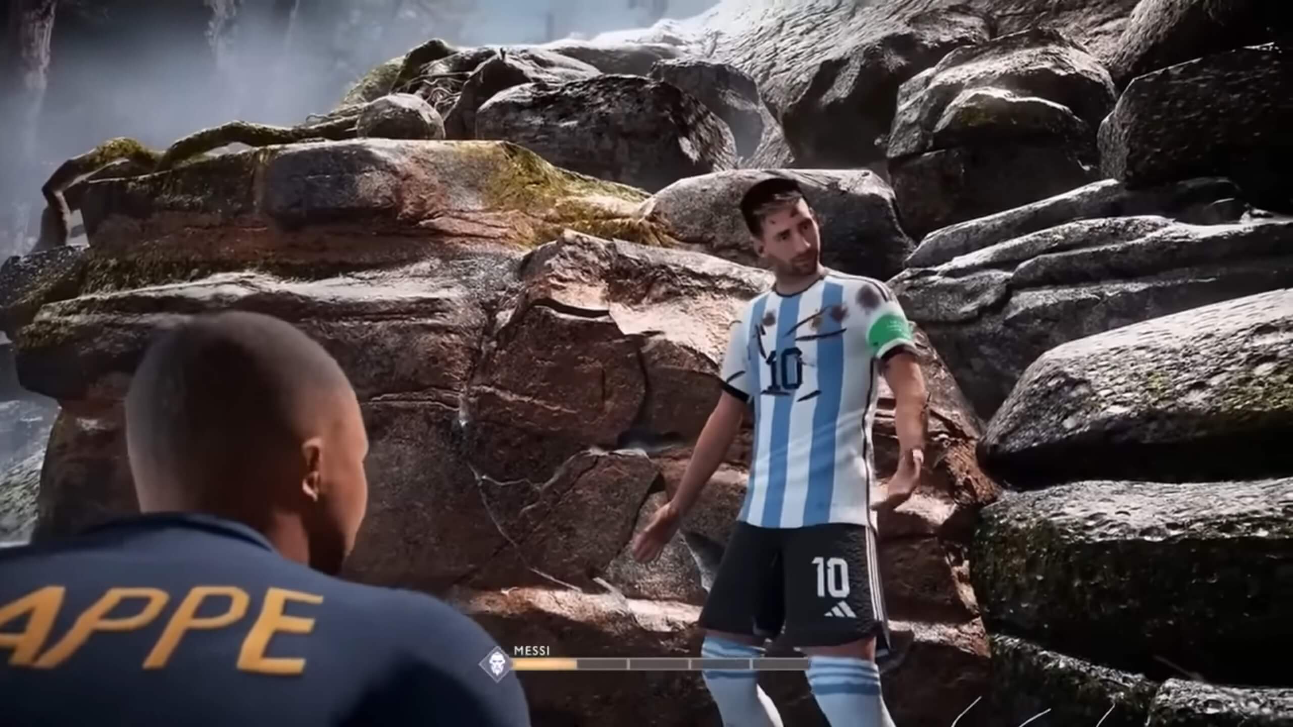 Here is Mbappe vs Messi in this hilarious God of War parody video