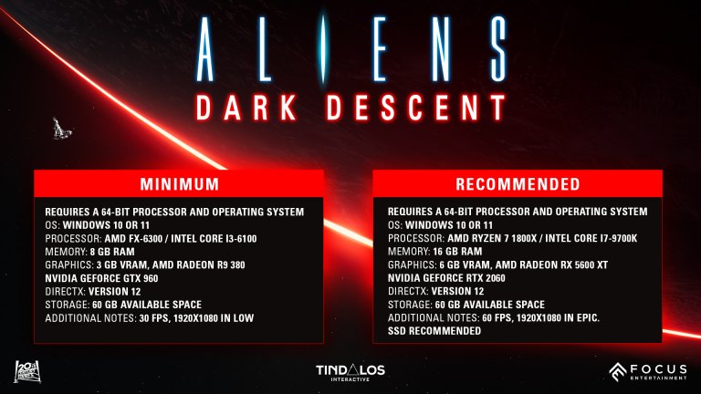 Aliens: Dark Descent gets official PC system requirements