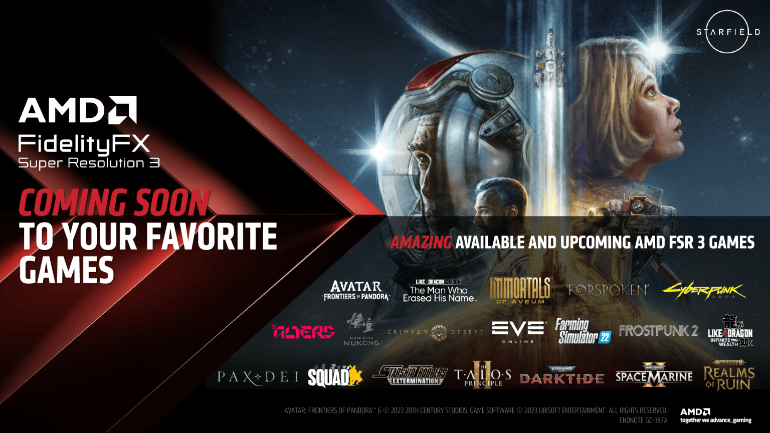 AMD revealed only two new games that will support FSR 3.0 Frame Generation