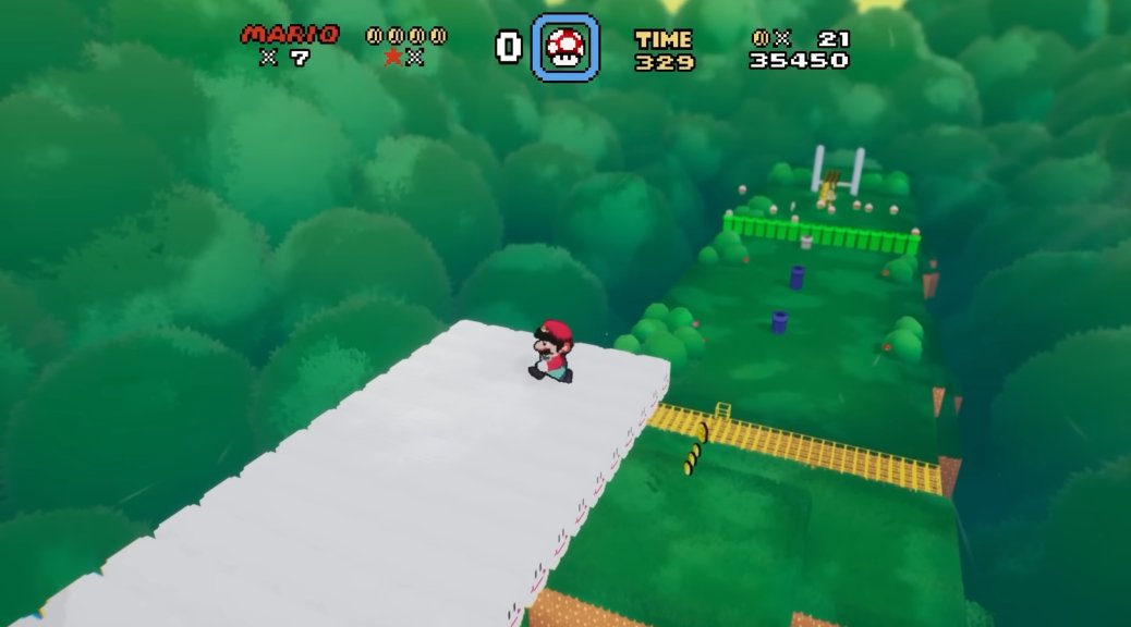 Take a look at Super Mario World 3D Remake in Unreal Engine 5